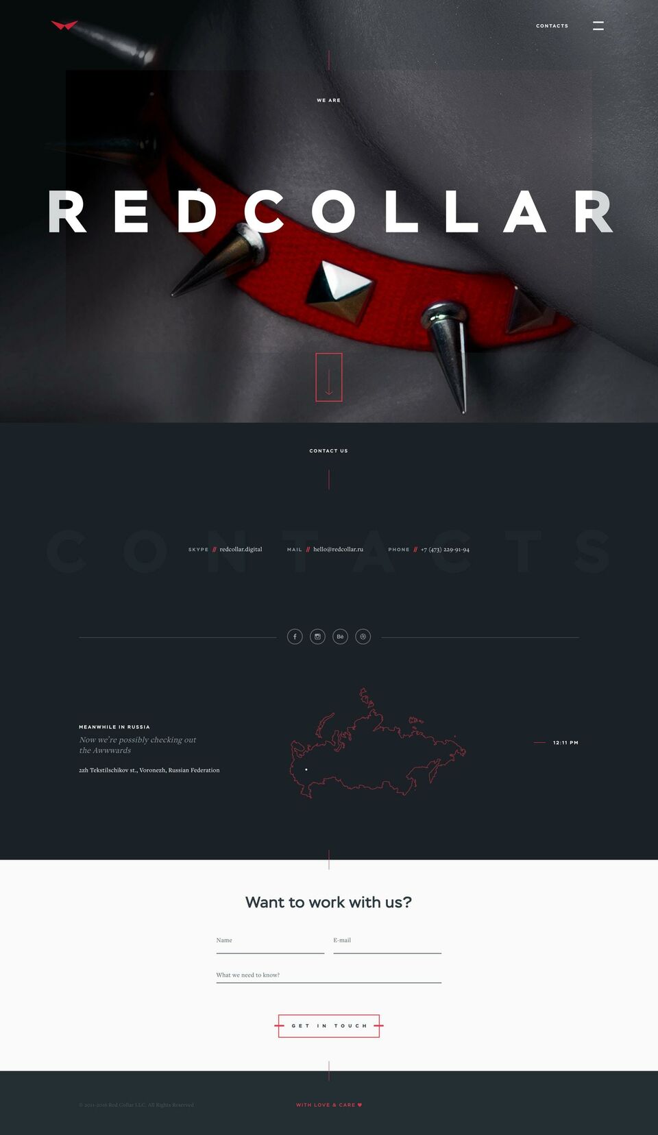 Red Collar — SOTD: 17.02.17 | Best Website Gallery