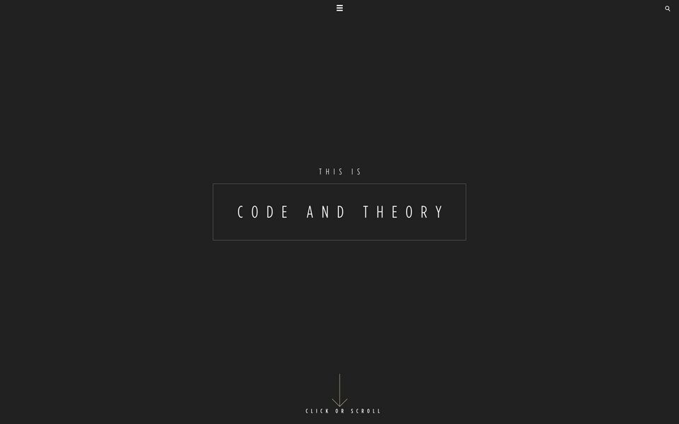 Code and Theory — SOTD: 23.03.17 | Best Website Gallery