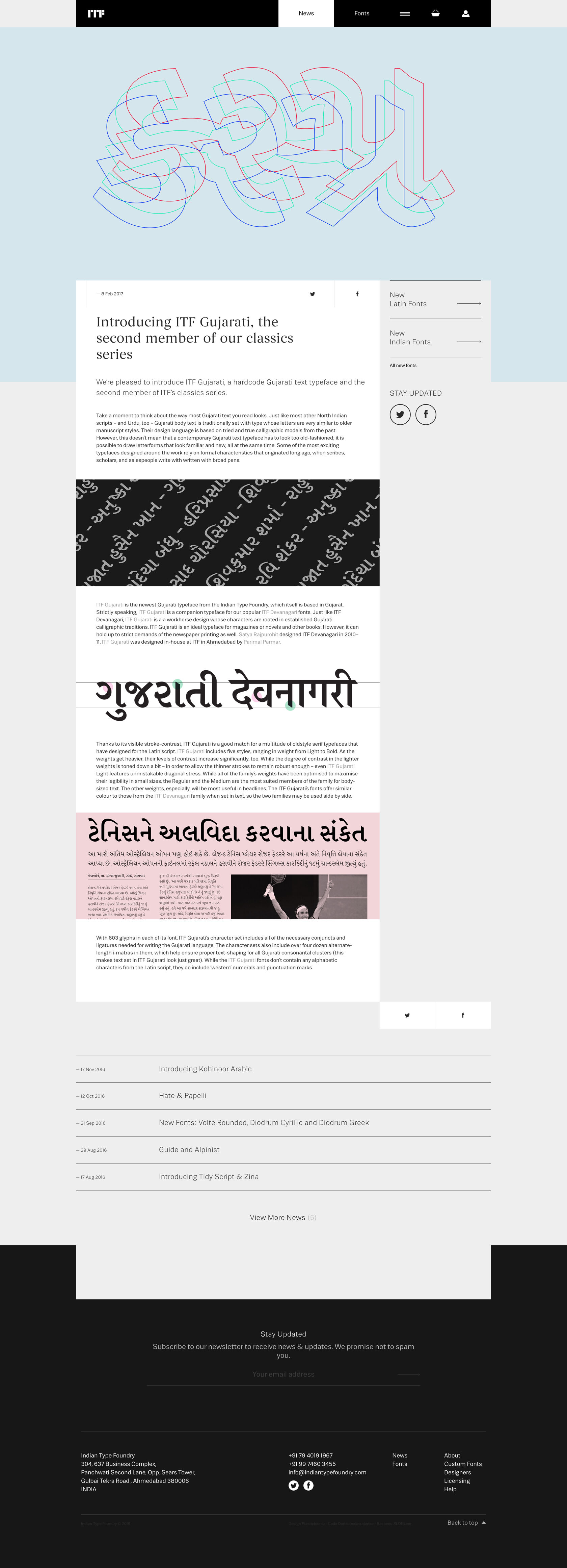 Indian Type Foundry — SOTD: 16.05.17 | Best Website Gallery