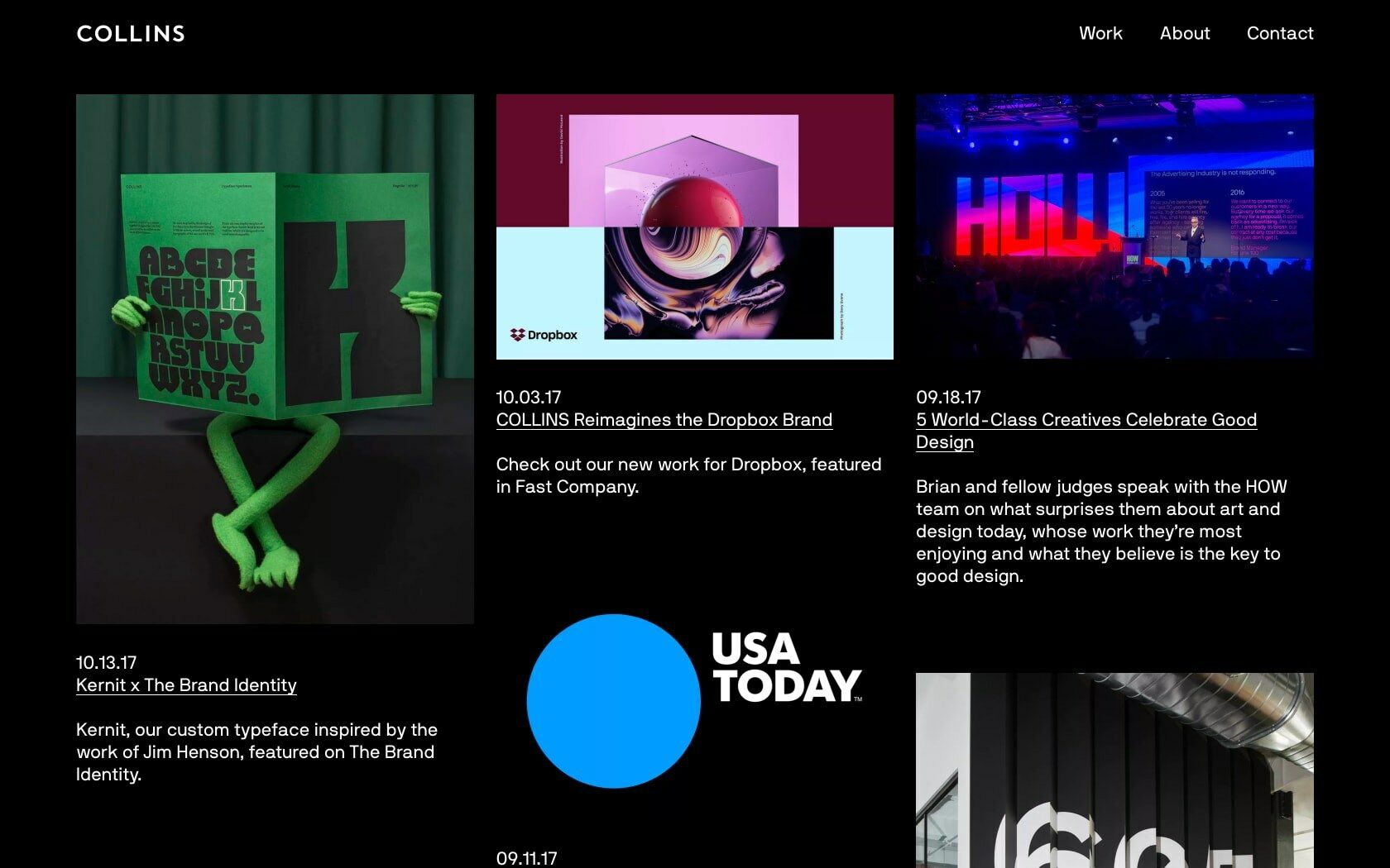 Collins — SOTD: 30.10.17 | Best Website Gallery