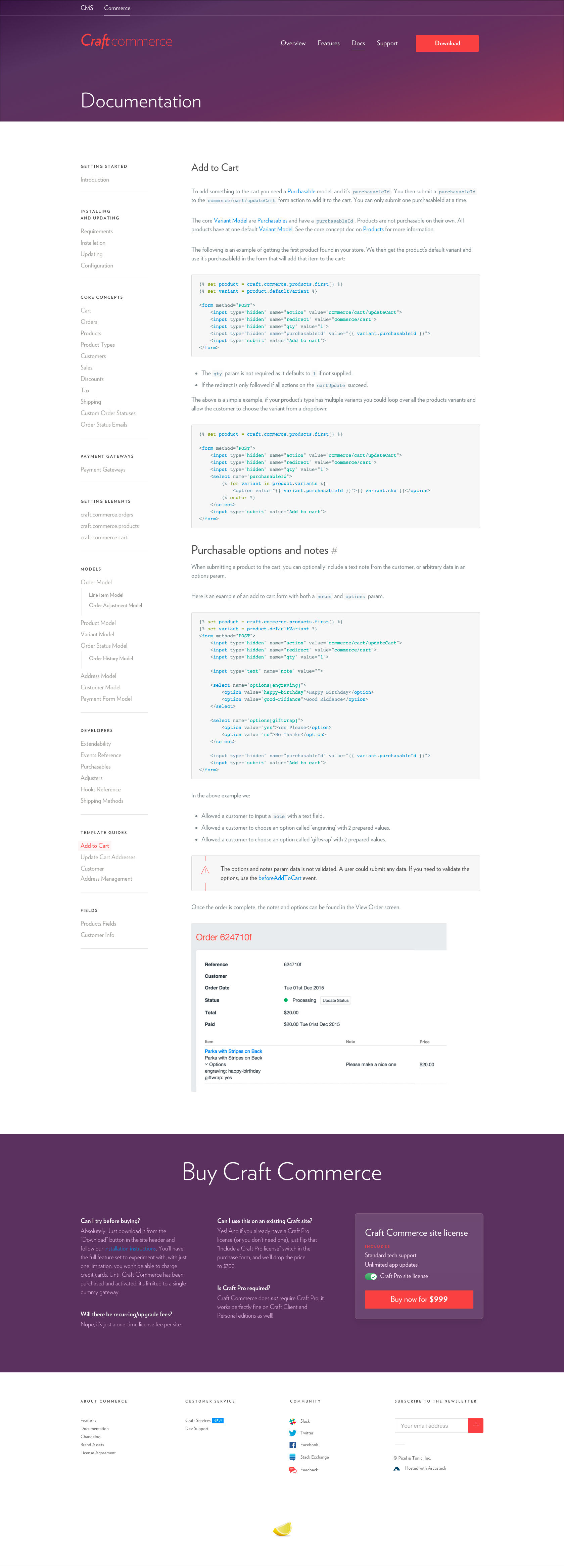 Craft Commerce — SOTD: 18.02.16 | Best Website Gallery
