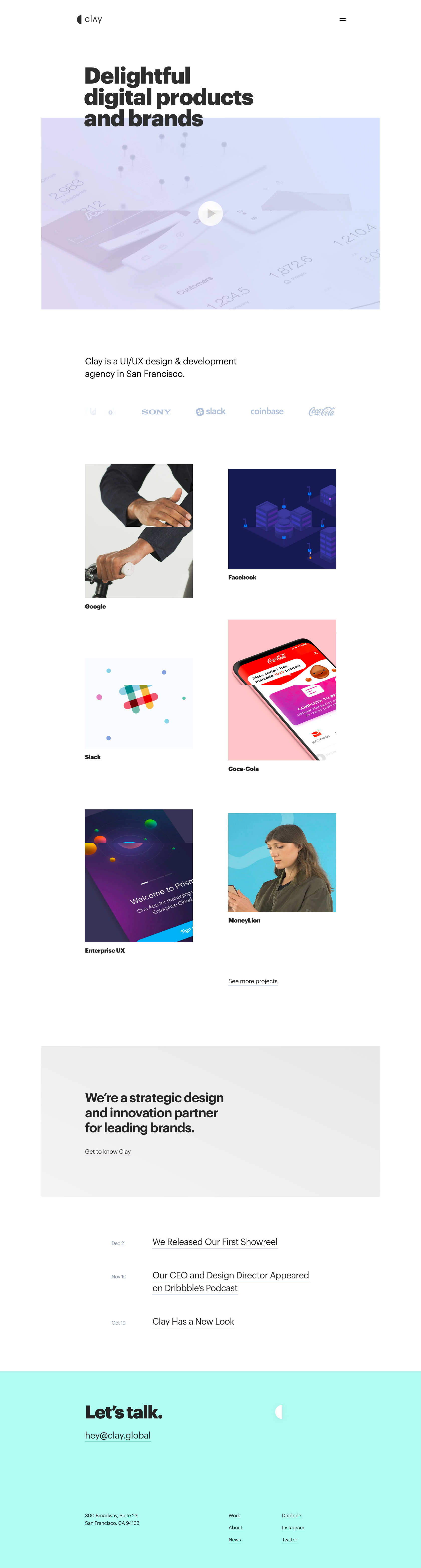 Clay — SOTD: 18.01.19 | Best Website Gallery