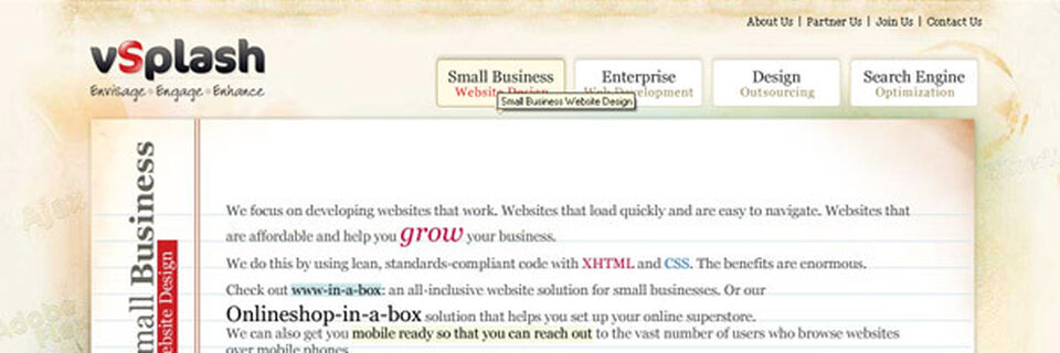 vSplash — SOTD: 02.07.09 | Best Website Gallery