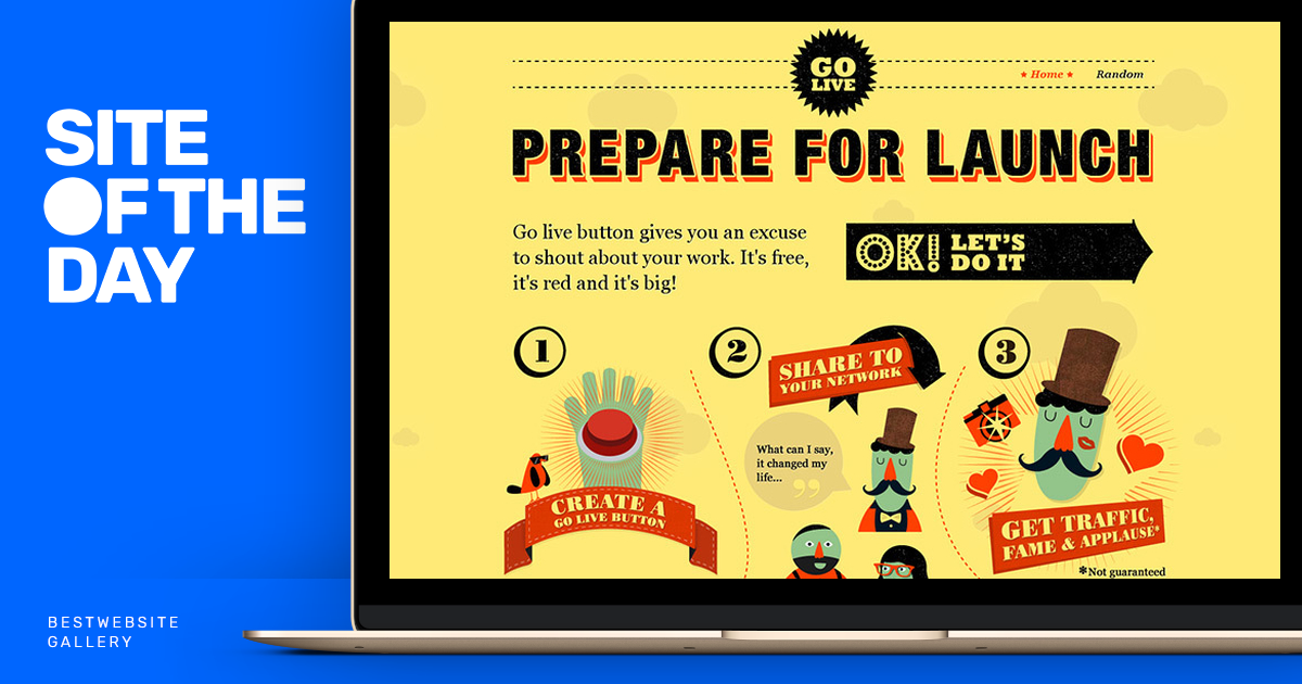 Go Live Button — SOTD: 28.03.11 | Best Website Gallery