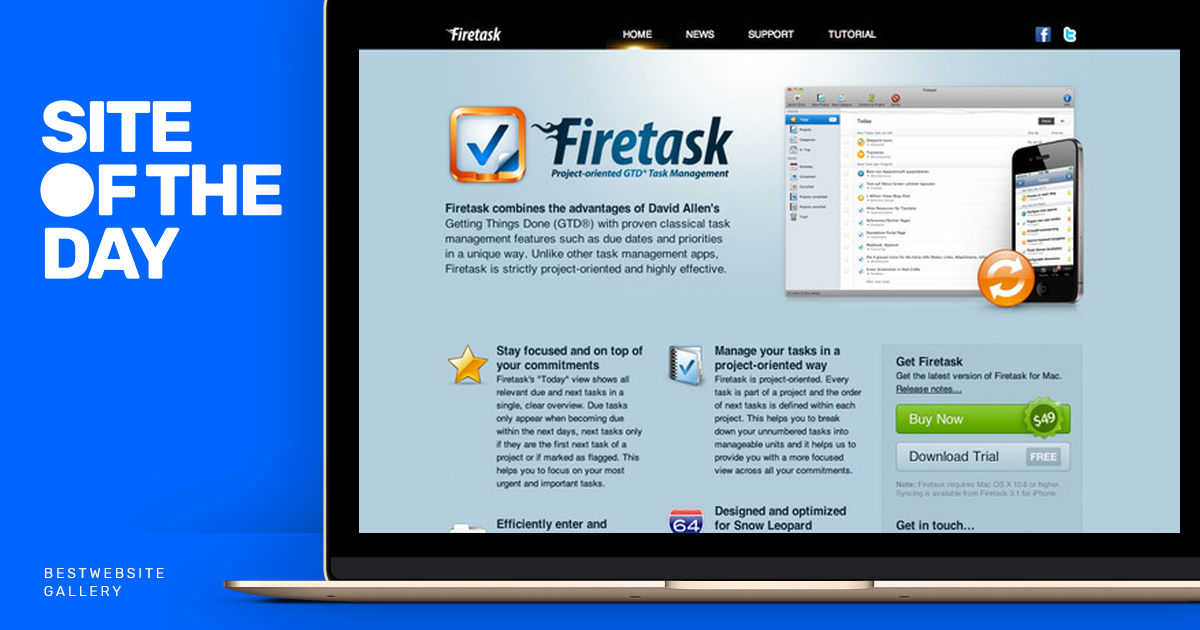 Firetask — SOTD: 08.11.10 | Best Website Gallery