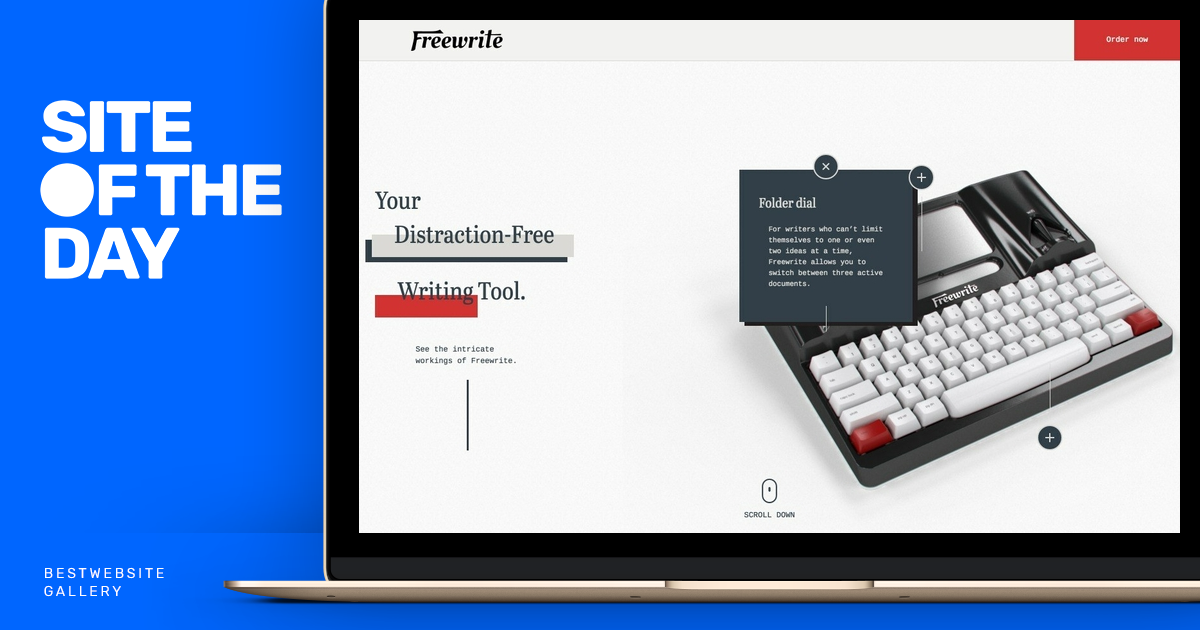 Freewrite — SOTD: 07.02.17 | Best Website Gallery