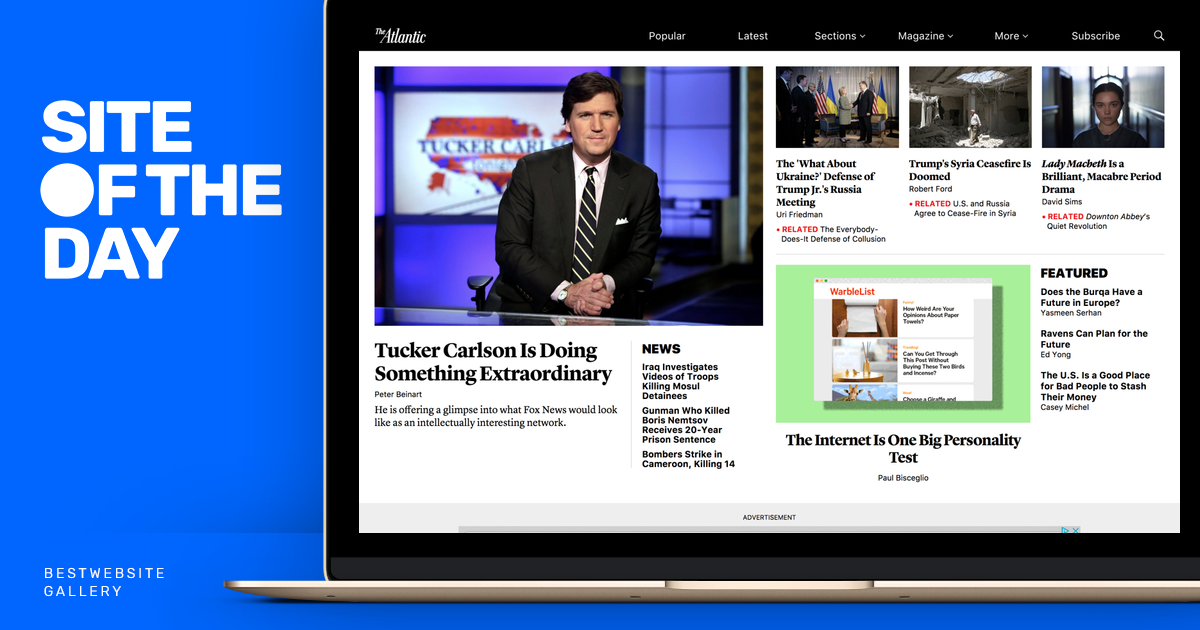 The Atlantic — SOTD: 14.07.17 | Best Website Gallery