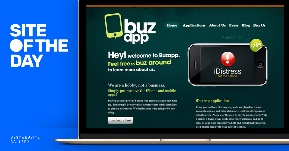 Buz App — SOTD: 08.01.10 | Best Website Gallery